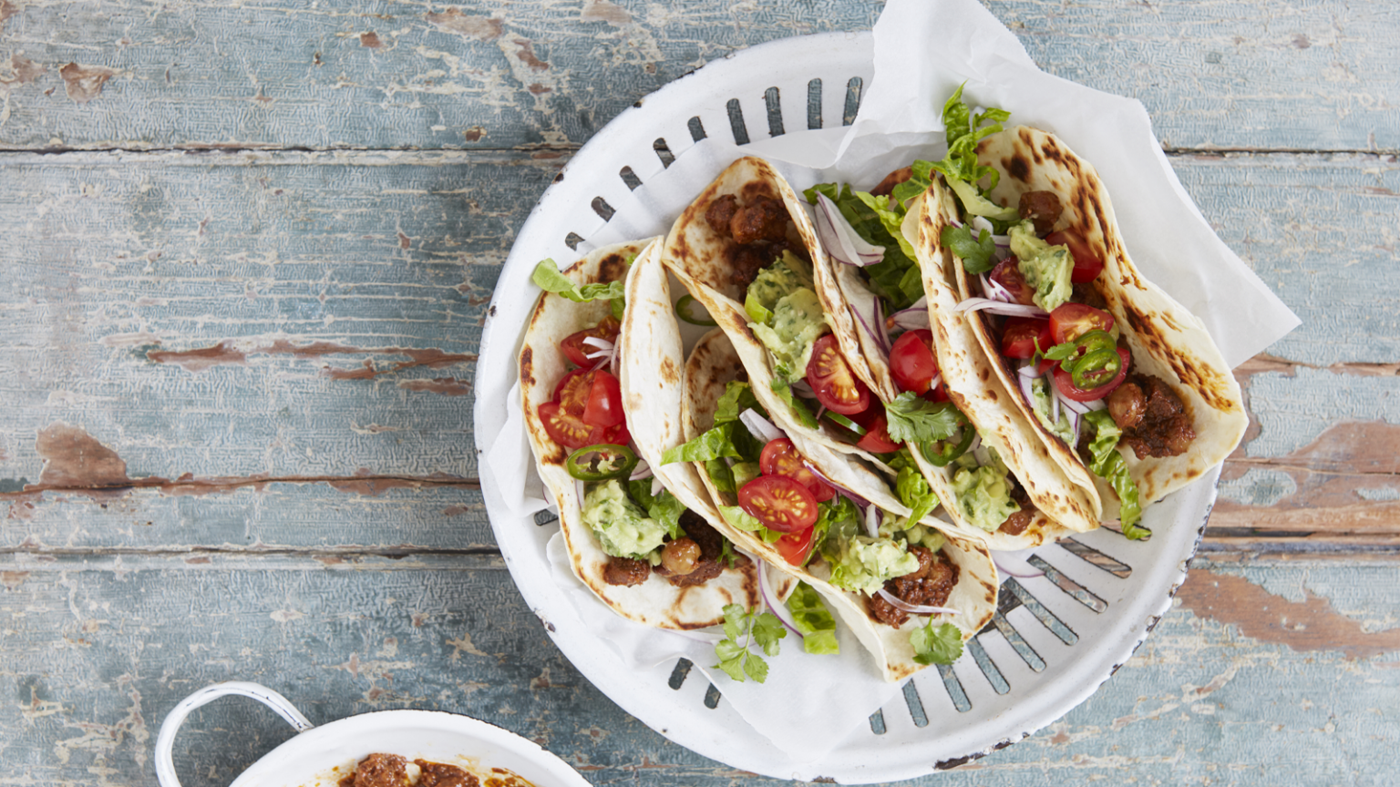 Spiced Chickpea Tacos with Avocado Crema - The Spice Tailor UK